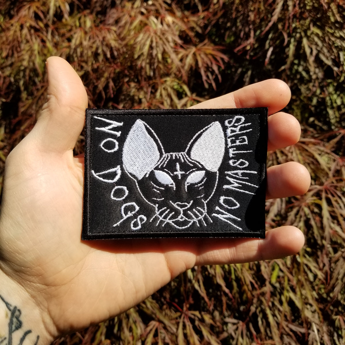 No Dogs, No Masters 4" inch Iron On/Sew On Embroidered Patch – Thread ...